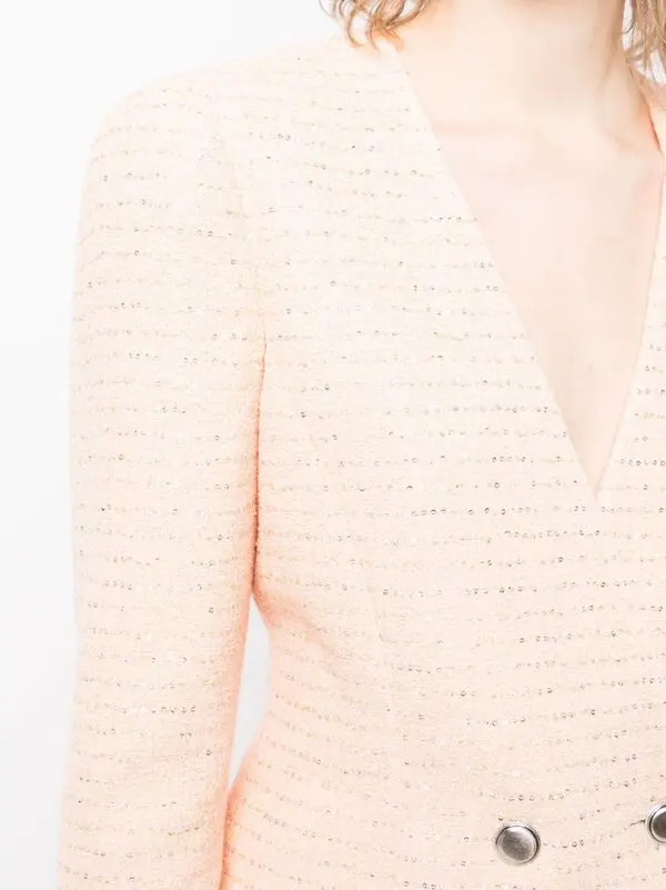 Alessandra Rich Sequin-embellished Tweed Blazer