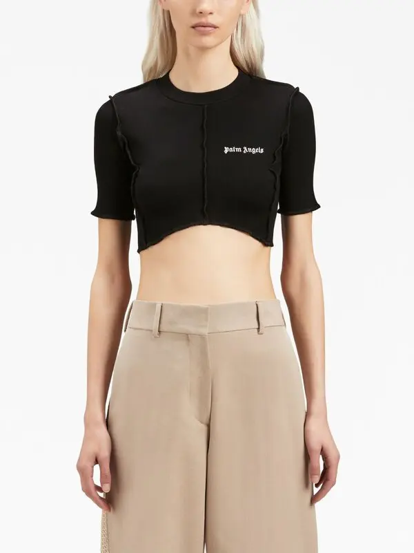 Palm Angels Logo-print Cropped Top