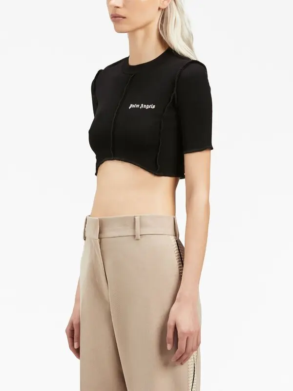 Palm Angels Logo-print Cropped Top