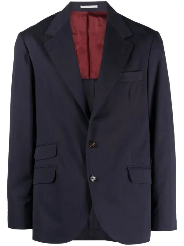 Brunello Cucinelli Single-breasted Cotton Blazer