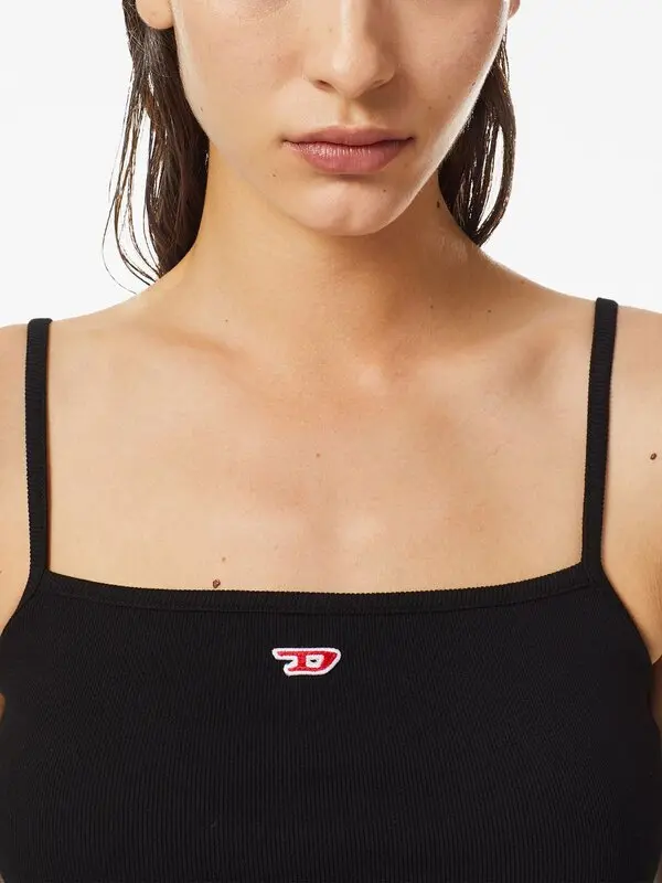 DIESEL® Logo-appliqué Tank Top - Black