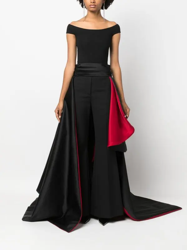 Moschino Draped Satin Asymmetric Skirt