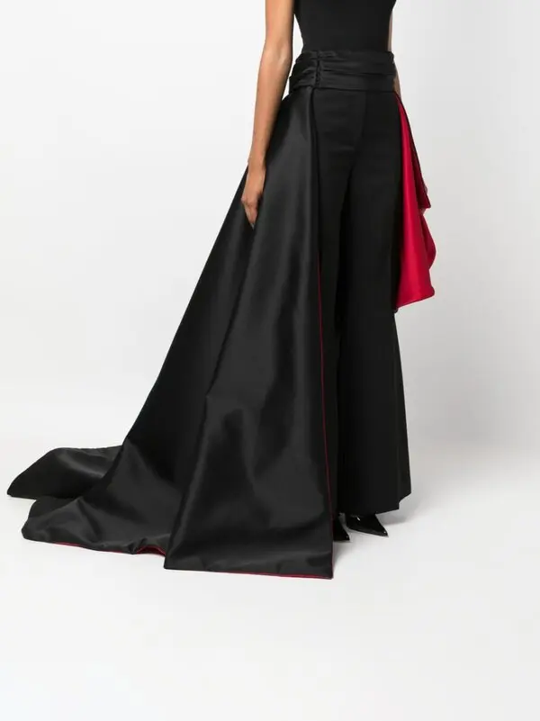 Moschino Draped Satin Asymmetric Skirt