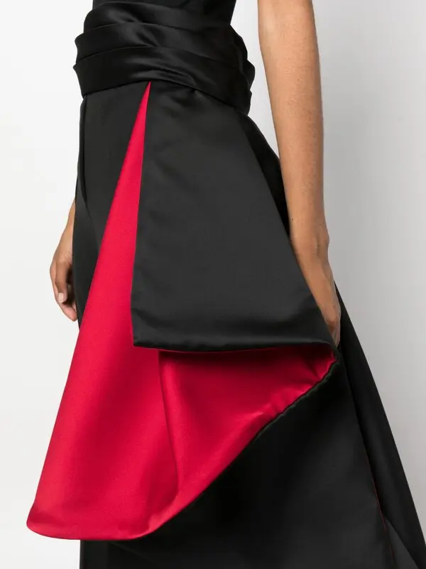 Moschino Draped Satin Asymmetric Skirt