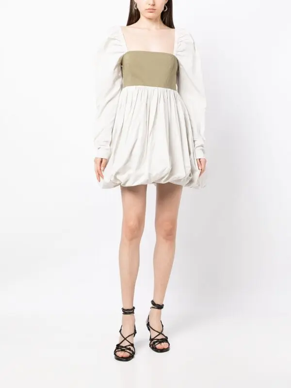GANNI Colour-block Balloon Minidress