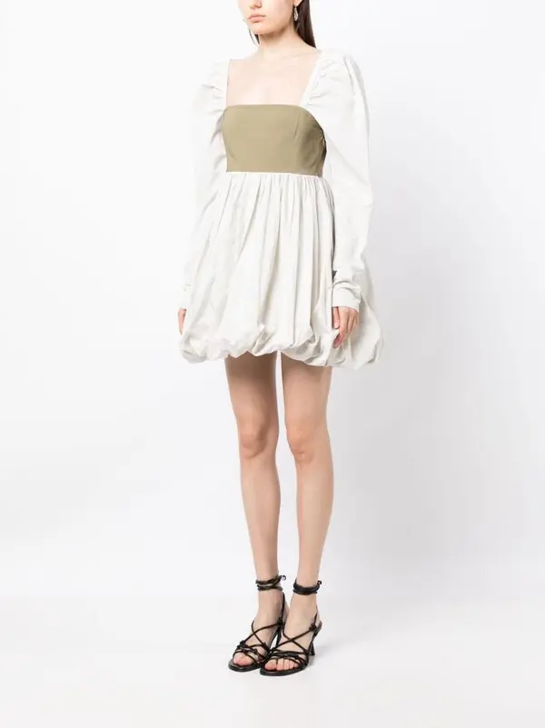 GANNI Colour-block Balloon Minidress