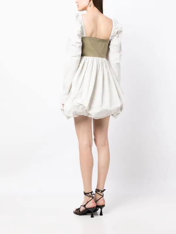 GANNI Colour-block Balloon Minidress