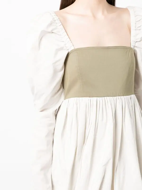 GANNI Colour-block Balloon Minidress
