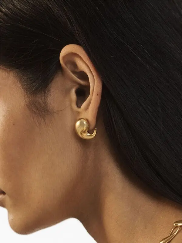 Monica Vinader Nura Vermeil Wrap Earrings - Gold