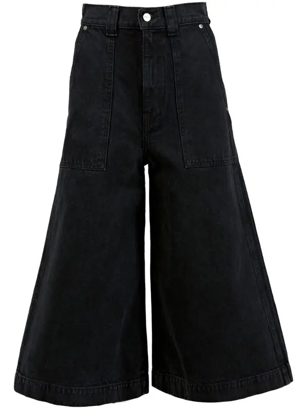 Khaite The Luey Denim Culotte - Black