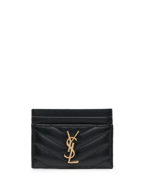 Saint Laurent Chevron-quilted Leather Cardholder
