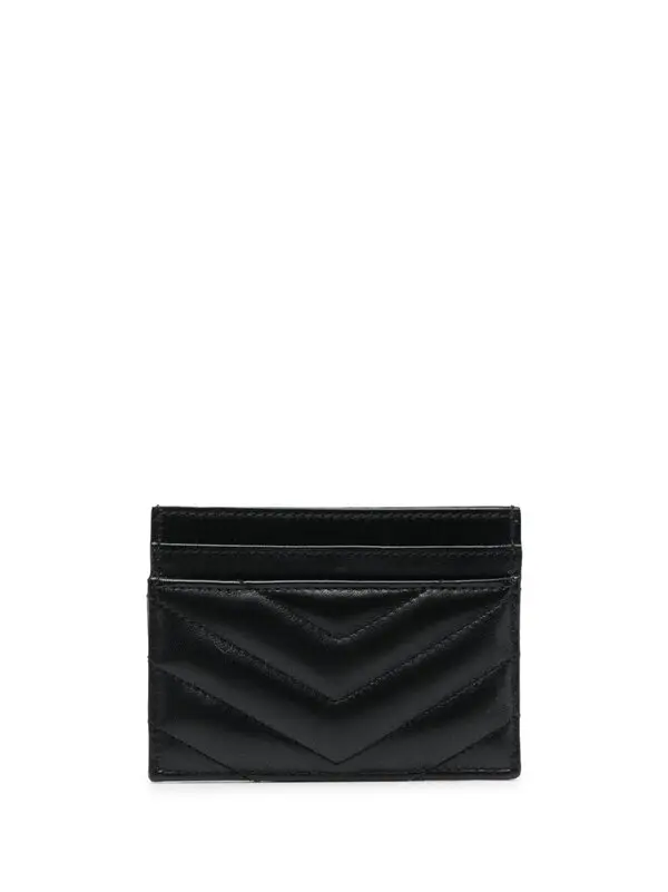 Saint Laurent Chevron-quilted Leather Cardholder
