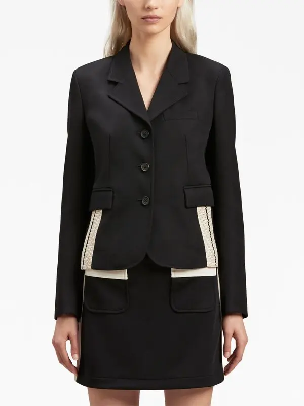 Palm Angels Side-embellished Fitted Blazer