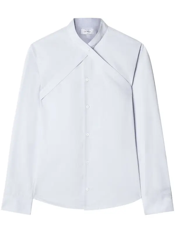 Off-White Crossover-strap Cotton Shirt - Blue