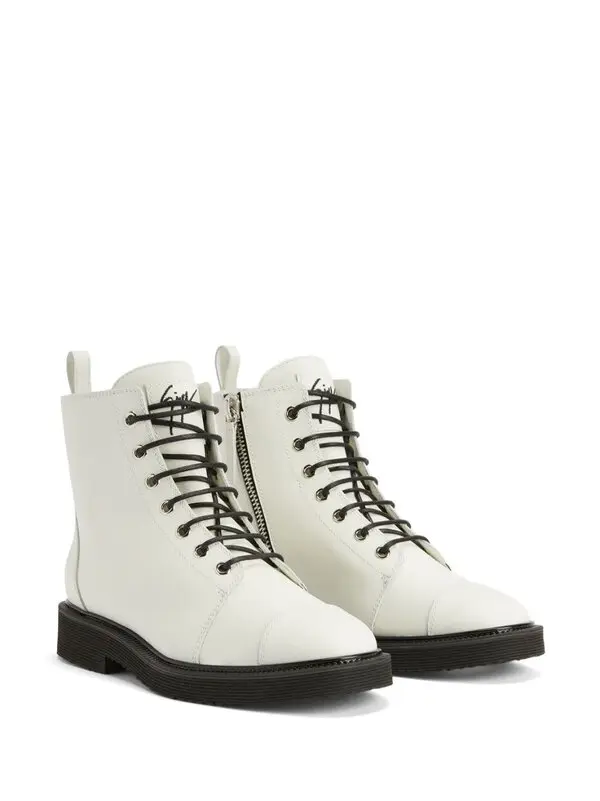 GIUSEPPE ZANOTTI Thora Lace-up Boots - White