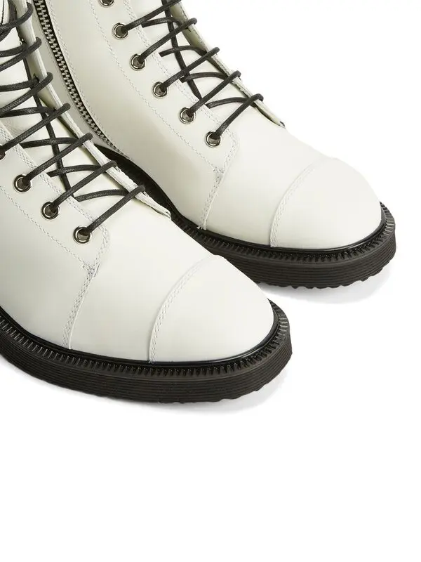 GIUSEPPE ZANOTTI Thora Lace-up Boots - White