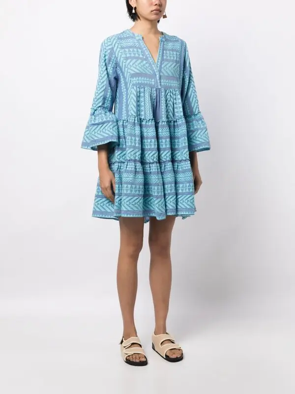 Devotion Ella Graphic-Print Above-Knee Dress In Blue - 10% Off |  Editorialist
