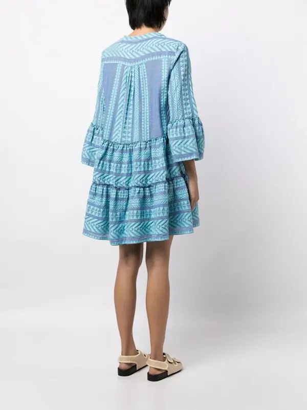 Devotion Ella Graphic-Print Above-Knee Dress In Blue - 10% Off |  Editorialist