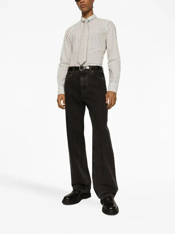 Dolce & Gabbana Dg-print Long-sleeve Shirt