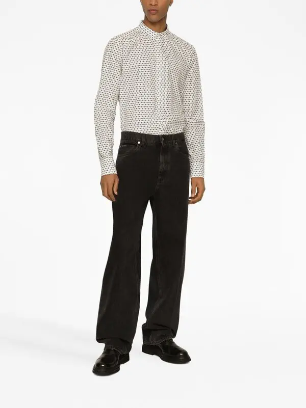 Dolce & Gabbana Dg-print Long-sleeve Shirt