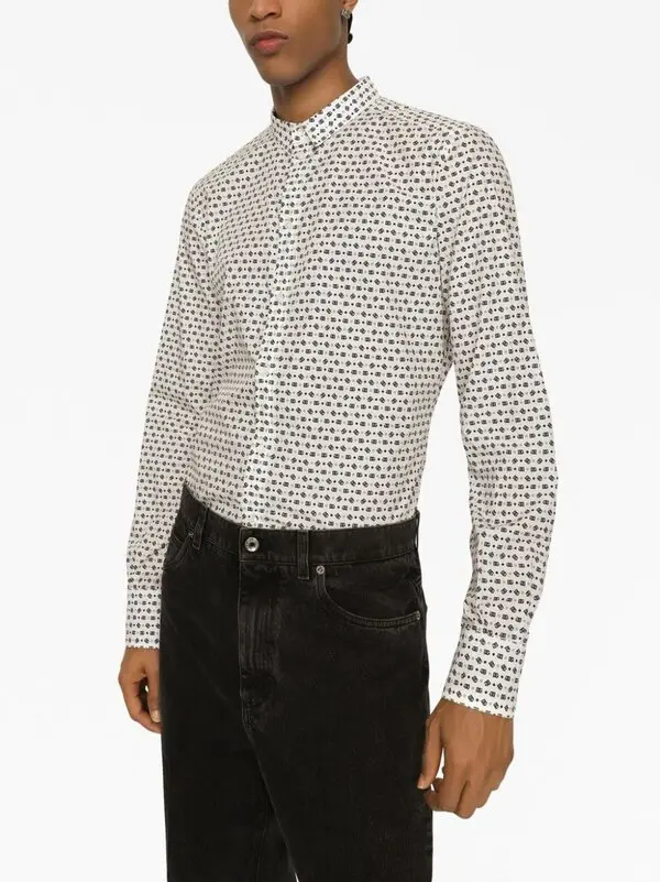 Dolce & Gabbana Dg-print Long-sleeve Shirt