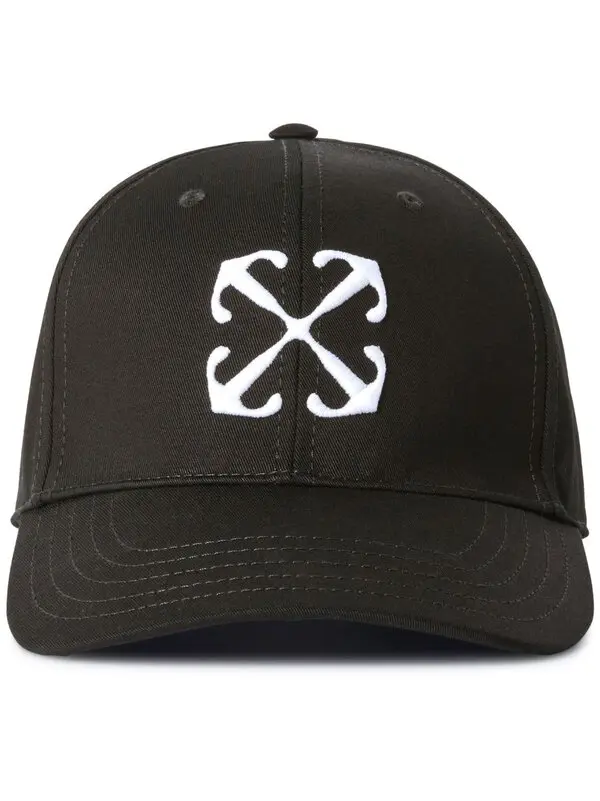 Off-White Arrows-embroidered Cap - Black