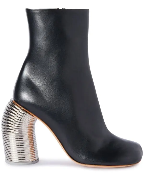 Off-White Leather Ankle Boots