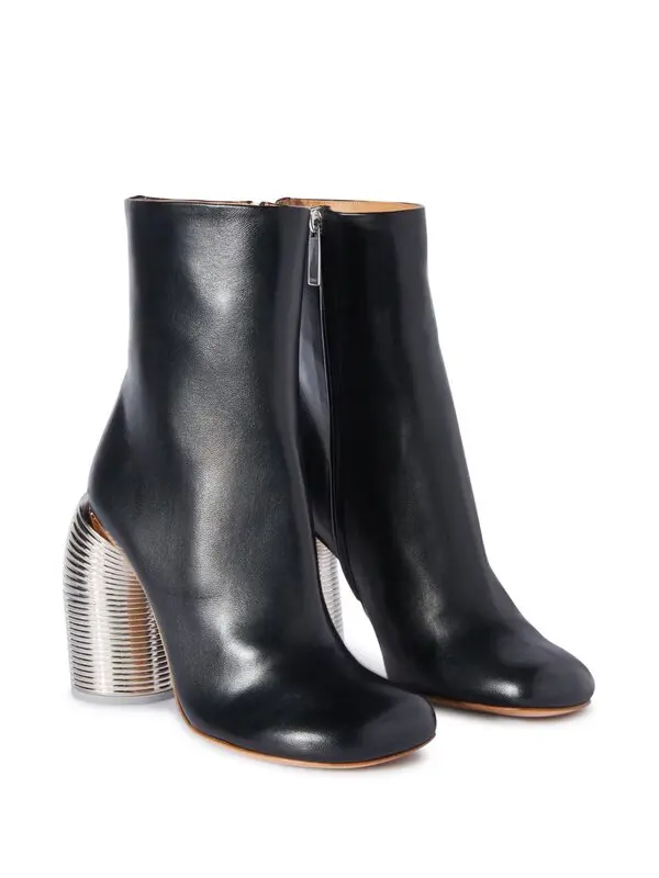 Off-White Leather Ankle Boots