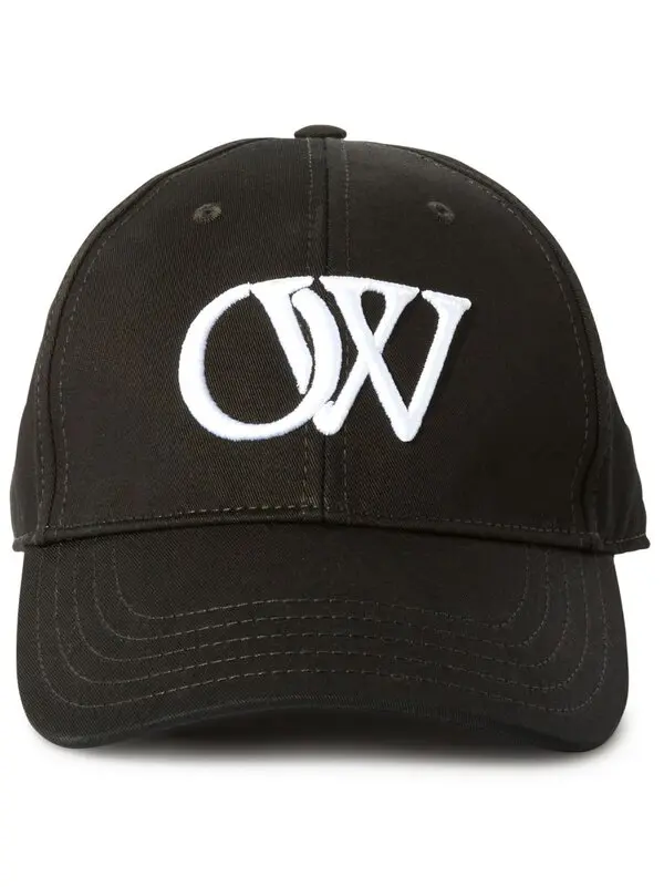 Off-White Ow-embroidered Cap - Black