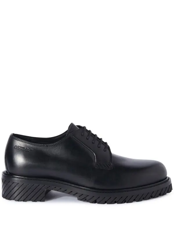 Off-White Military Leather Derby Shoes - Black