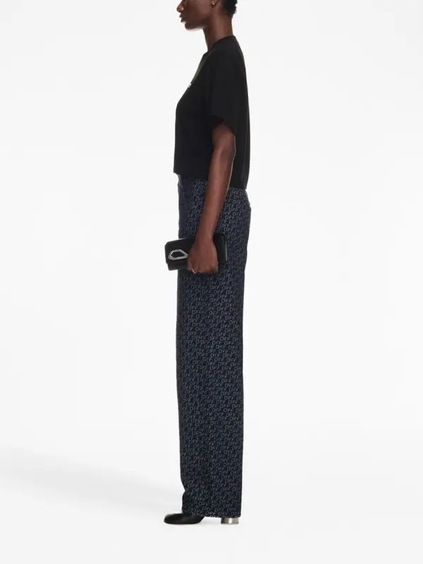 Off-White Logo-jacquard Straight-leg Jeans