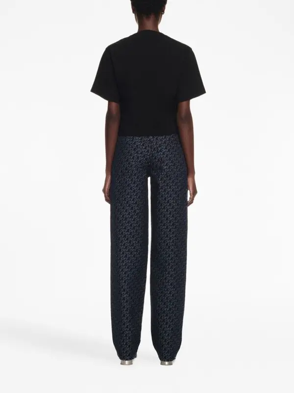 Off-White Logo-jacquard Straight-leg Jeans