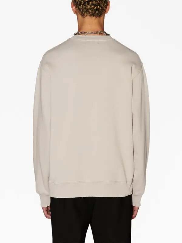 AMBUSH Pass-print Cotton Sweatshirt - Neutrals
