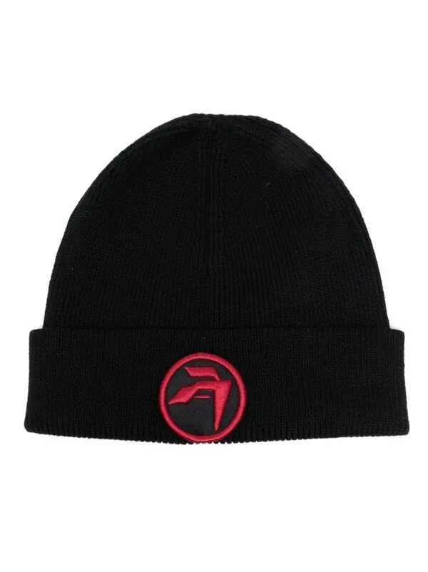AMBUSH Logo-patch Wool Beanie - Black