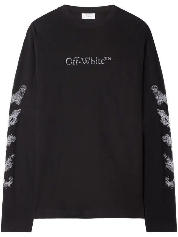Off-White Diag-stripe Logo-print T-shirt - Black
