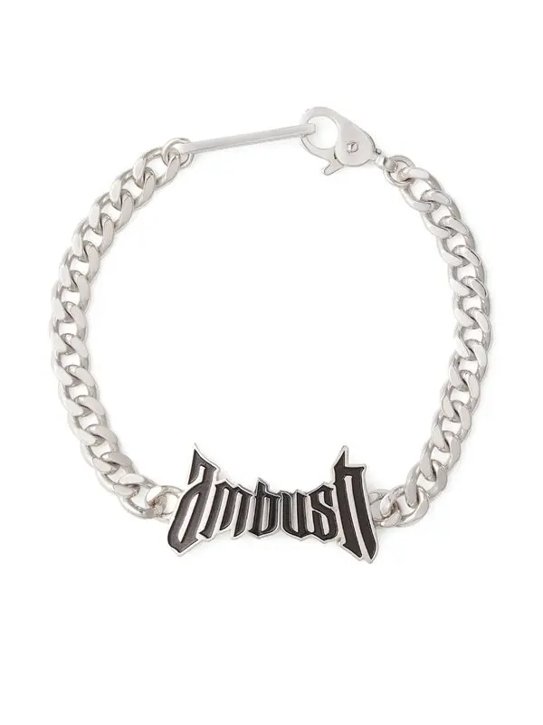 AMBUSH Logo-charm Chain Bracelet - Silver