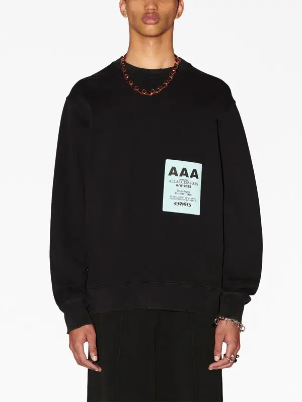 AMBUSH Pass-patch Cotton Sweatshirt - Black