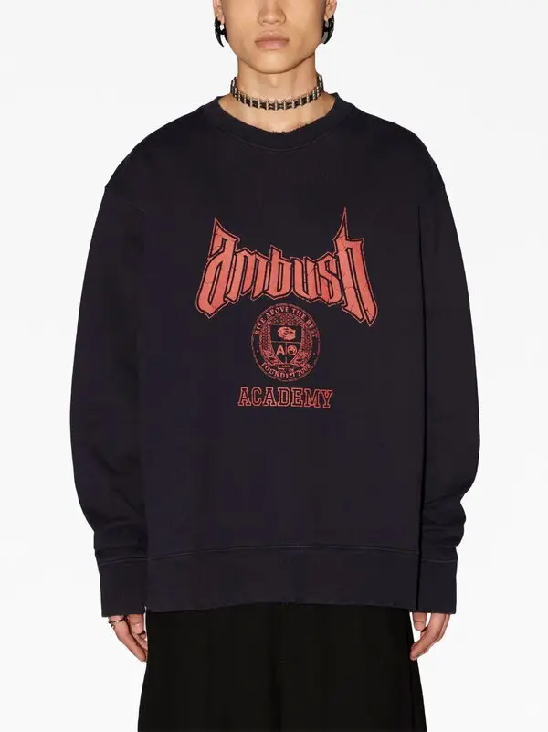 AMBUSH Academy Cotton-blend Sweatshirt - Blue