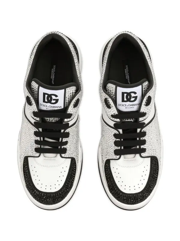 Dolce & Gabbana Roma Rhinestone-embellished Sneakers