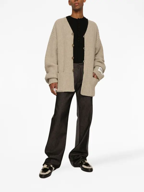 Dolce & Gabbana Logo-patch V-neck Cardigan