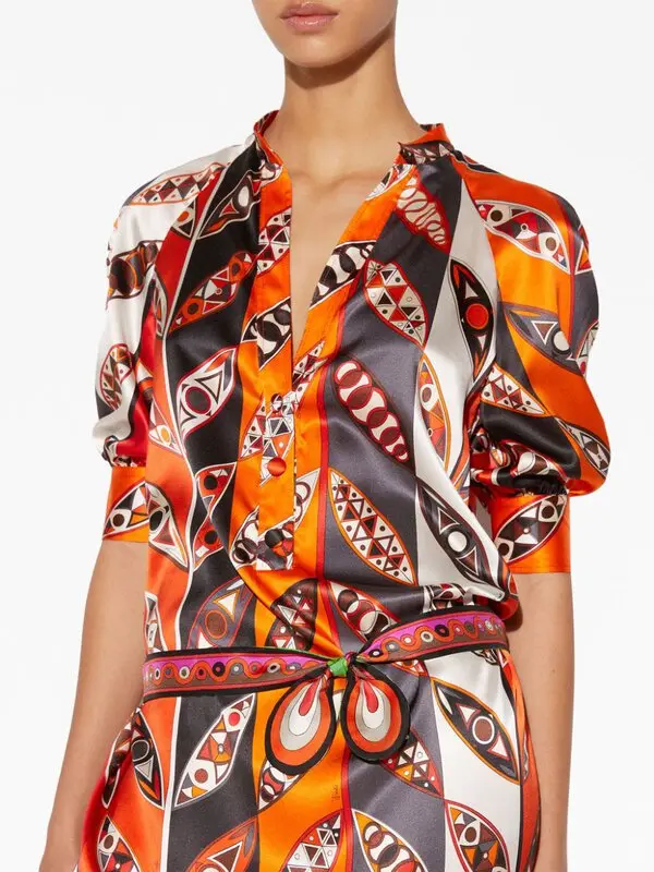 Emilio Pucci Girandole-print Shirt Mini Dress