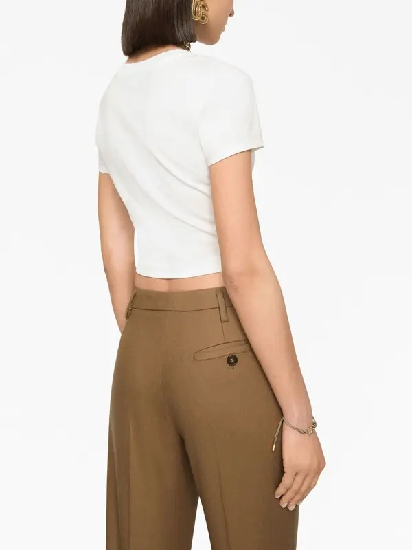 Dolce & Gabbana Logo-plaque Straight-leg Trousers