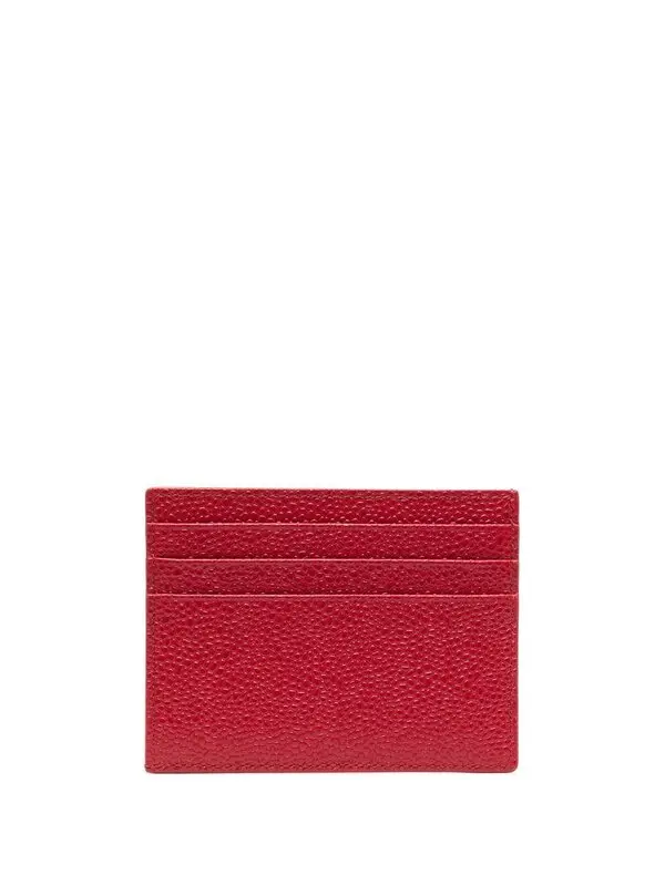 Thom Browne Pebble-grain Note Compartment Card Holder