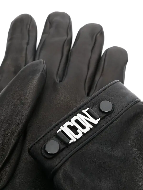 Dsquared2 Logo-plaque Leather Gloves