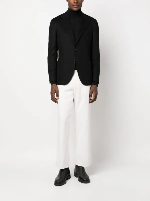 LARDINI Single-breasted Wool-cashmere Blazer
