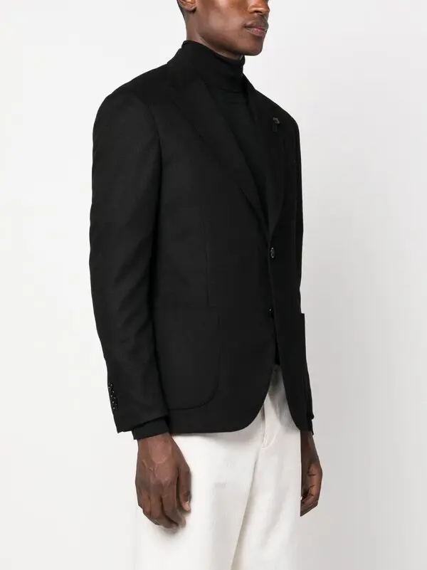 LARDINI Single-breasted Wool-cashmere Blazer