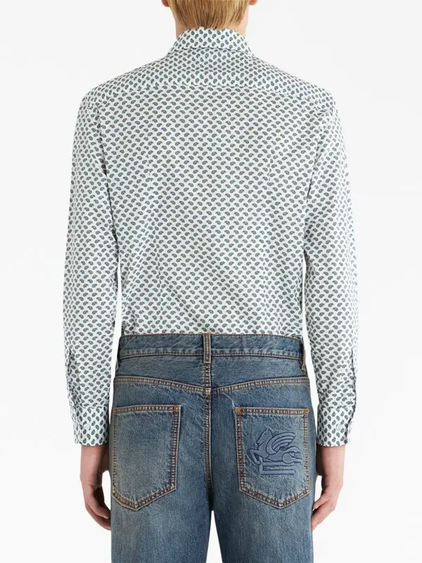 Etro Paisley-print Cotton Shirt - Blue