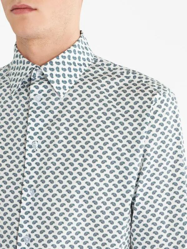 Etro Paisley-print Cotton Shirt - Blue