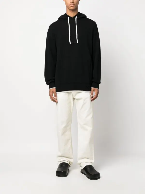 MSGM Contrasting Trim Drawstring Hoodie