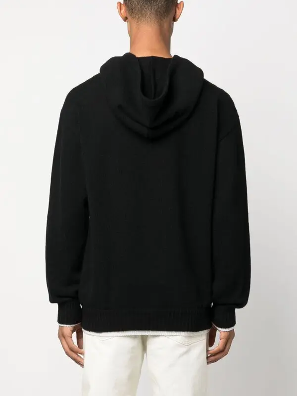 MSGM Contrasting Trim Drawstring Hoodie